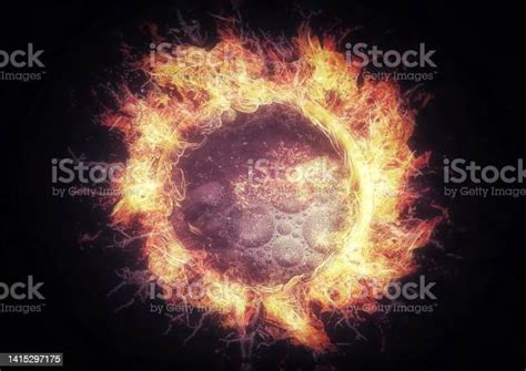 불타는 불덩어리의 3d 일러스트 0명에 대한 스톡 사진 및 기타 이미지 0명 3차원 형태 가연성 Istock