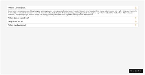 Sample Accordion Codesandbox