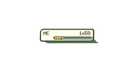 Pokemon Health Bar Pokemon Sticker Teepublic