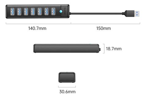 قیمت هاب Usb A اوریکو 7 پورت مدل Pw7u U3 مشخصات