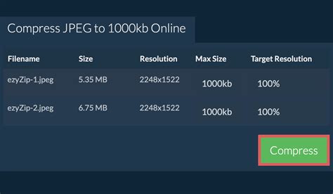 Compress JPEG To Kb Online Fast EzyZip
