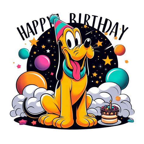 Pluto Birthday Design Pluto Png Clipart Mickey Mouse Friends Instant Download Etsy