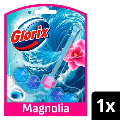 Glorix Toiletblok Blauw water Pink magnolia Per Blister 1 st