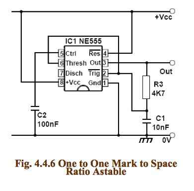 Generator 555 Timer Circuit Supposed To Give 50 Duty Cycle Square