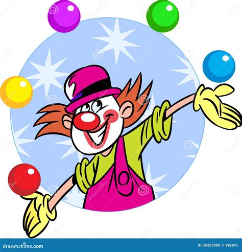 Circus Clown With Balls Stock Vector Illustration Of Clown 35322908