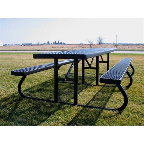 10 Rectangular Picnic Table With Durable Plastisol Coating