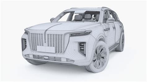 Faw Hongqi E Hs9 Ev 2022 With Interior 3d Model Animated Rigged Cgtrader