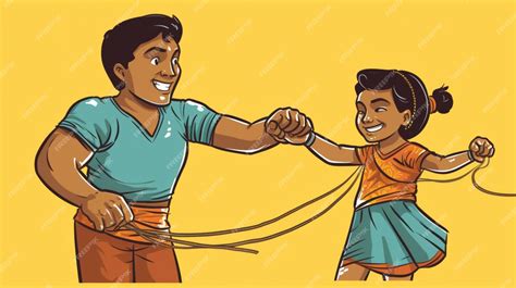 Uma Ilustração Em Quadrinhos De Um Super Irmão Mostrando Seu Amor Em