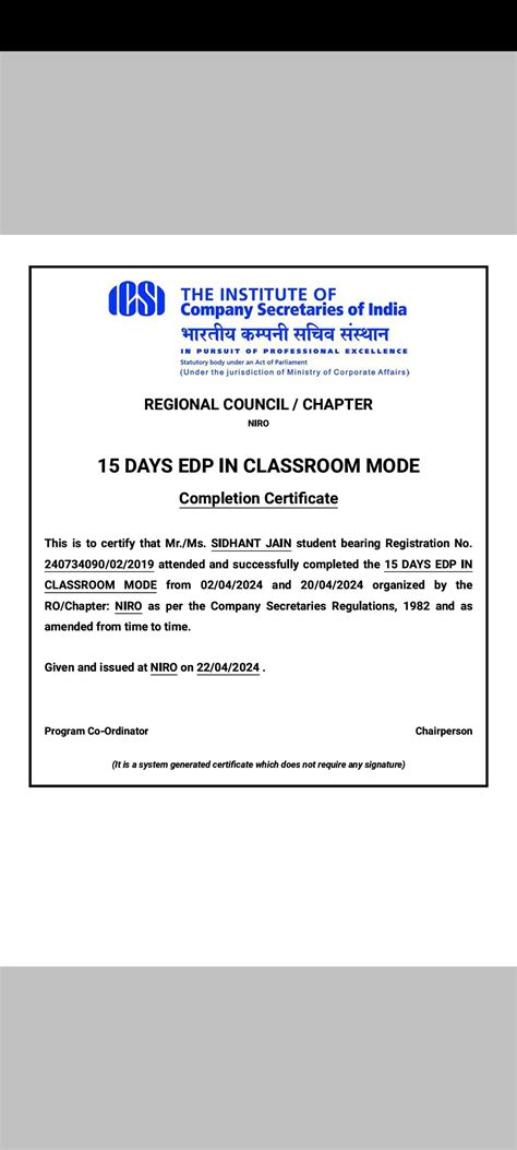 sidhant jain on linkedin icsi nirc cs