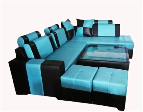 6 Seater Velvet Nilkamal L Shape Sofa Set With Lounger At Rs 35000set