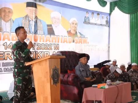 Dandim 0117aceh Tamiang Hadiri Maulid Nabi Muhammad Saw Di Dayah