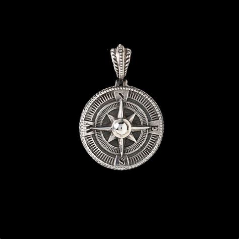 Silver Compass Pendant