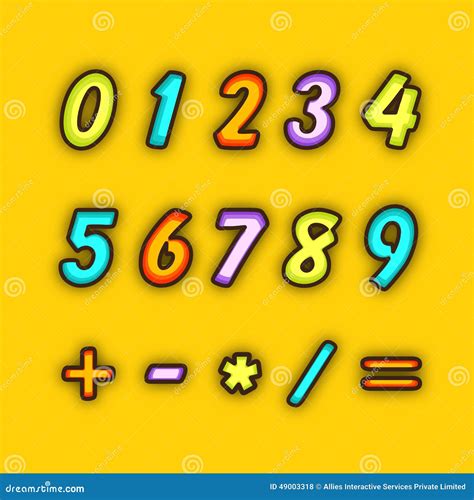 Numbers With Maths Symbol Royalty Free Stock Image