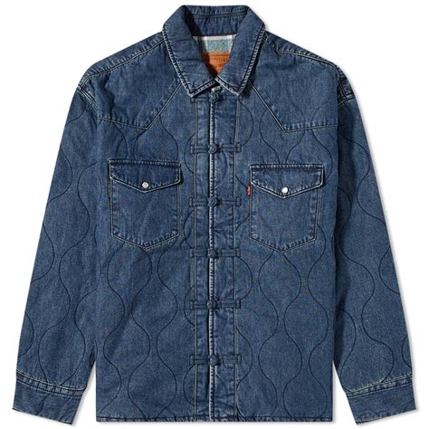Levis X Clot Padded Denim Western Shacket Ac042 Dark Indigo END