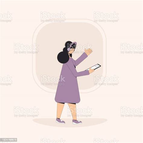 다른 사람들과 온라인 컨퍼런스 소셜 미디어 네트워킹 앱 오디오 채팅 우아하고 전화와 친구들과 이야기 가상 이벤트에 대한 스톡 벡터 아트 및 기타 이미지 Istock