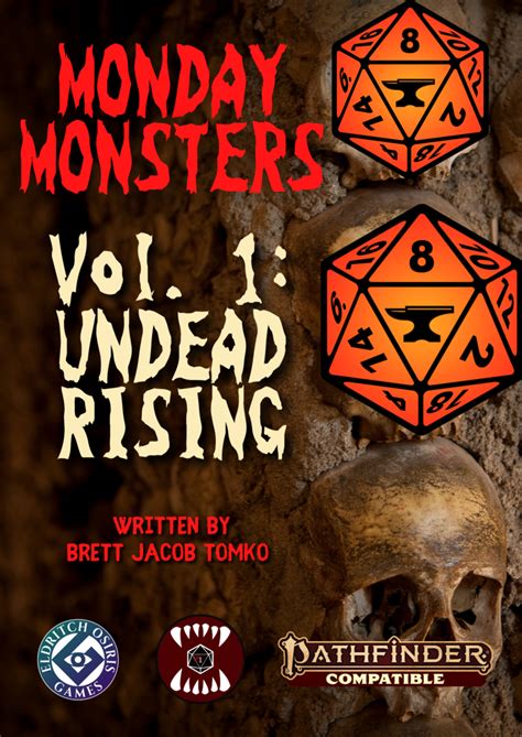 Foundry Monday Monsters Vol 1 Undead Rising Pf2e Eldritch Osiris