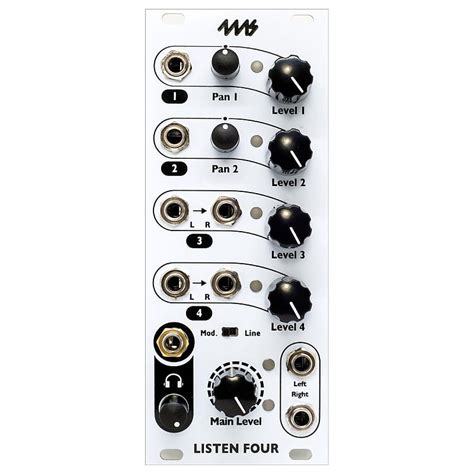 4ms listen 4 eurorack audio interface module reverb