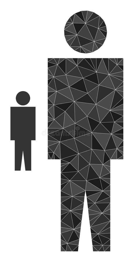 Vector Polygonal Man Person Icon Stock Vector Illustration Of User