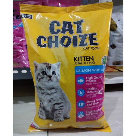 Jual CAT CHOIZE KITTEN Makanan Anak Kucing Freshpack Salmon With Milk Shopee Indonesia