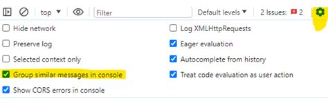 in chrome devtools can i turn off stacking of console log messages