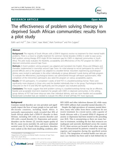 the effectiveness of problem solving the pdf