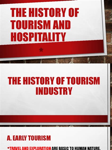 The History Of Tourism And Hospitality Pdf Hotel Restaurants