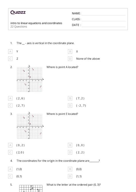 Linear Equations Worksheets For Th Class On Quizizz Free Printable