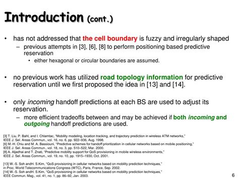 Ppt A Predictive Bandwidth Reservation Scheme Using Mobile Positioning And Road Topology