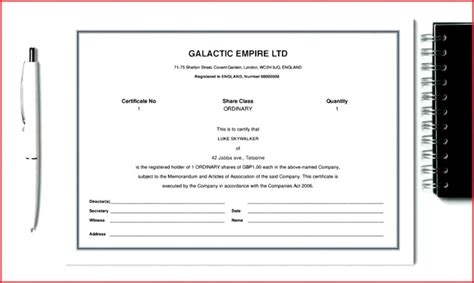 3 Free Company Share Certificate Template South Africa In Shareholding