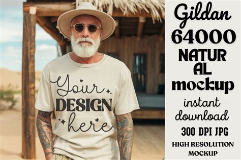 Middle Aged Man Gildan Mockup Graphic By Craft Style Creative Fabrica