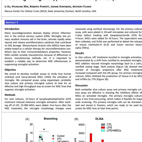 A Sholl Analysis Shows Msc Treatment Suppresses Microglia