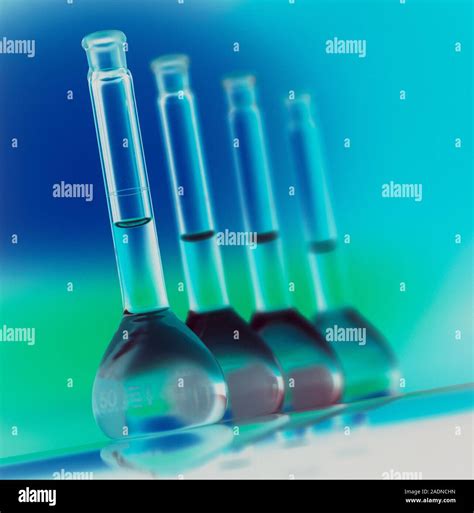 Volumetric Flasks Four Liquid Filled Volumetric Flasks These Are Used