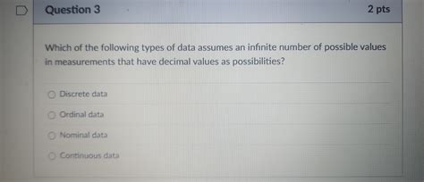 Solved Question 32 ﻿ptswhich Of The Following Types Of Data