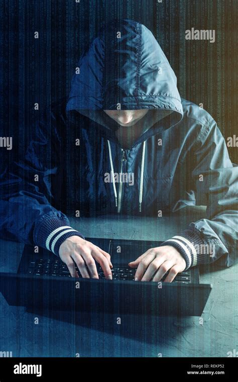 Hacker Teen Programmer Uses A Laptop To Hack The System Stealing