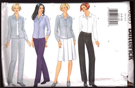 Butterick Top Skirt Pants Size Used Sewing Pattern