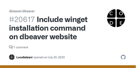 Include Winget Installation Command On Dbeaver Website Issue 20617