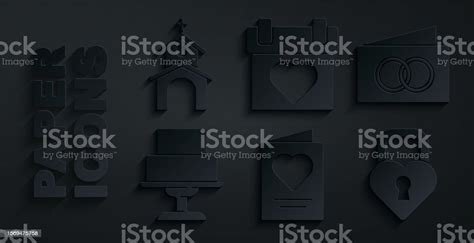 인사말 카드 웨딩 케이크 성 하트 모양 달력 및 교회 건물 아이콘을 설정합니다 벡터 3차원 형태에 대한 스톡 벡터 아트 및 기타 이미지 3차원 형태 검은색 결혼식