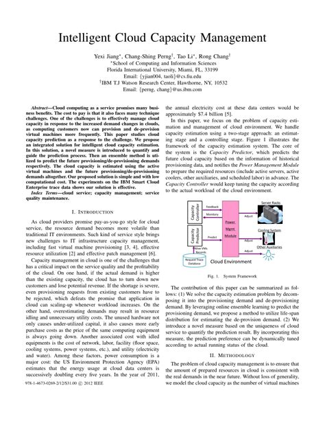 Pdf Intelligent Cloud Capacity Management