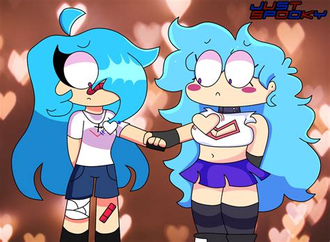 Nusky X Skyblue A Heartbeating Love Art Trade By Thejuststrike On