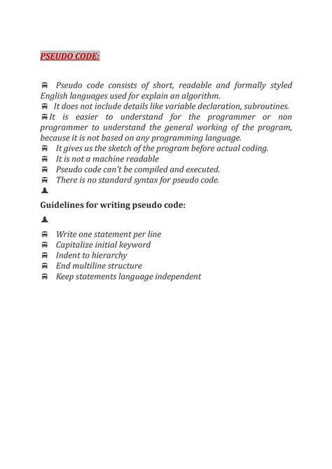 Python Lecturenotes Pps Pseudo Code Pseudo Code Consists Of Short