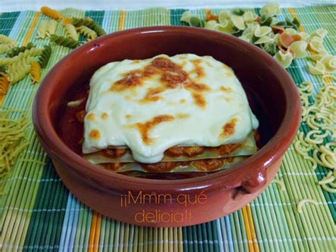 Mmm qué delicia LASAÑA BOLOÑESA SIN LACTOSA 6 personas
