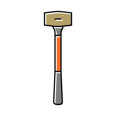 Brass Hammer Tool Color Icon Vector Illustration 18996310 Vector Art At