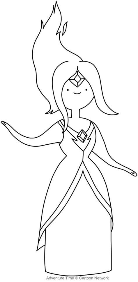 Drawing Of Flame Princess Adventure Time Coloring Pages