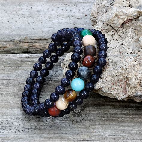 The 8 Planets Natural Stone Beaded Bracelet Gthic
