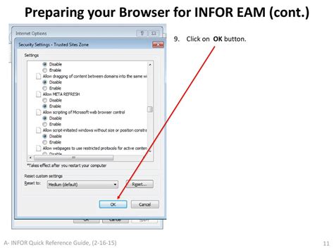 quick reference guide work order system infor 10 eam url for the system a infor quick