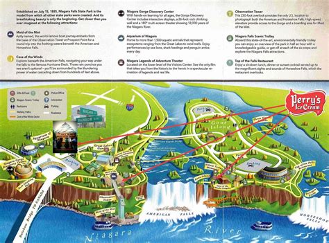 Top Tourist Attraction And Places Map Of Niagara Falls Canada Tourist