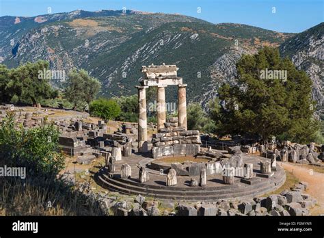 Delphi Phocis Greece The Tholos Dating From Around 380 360 BC