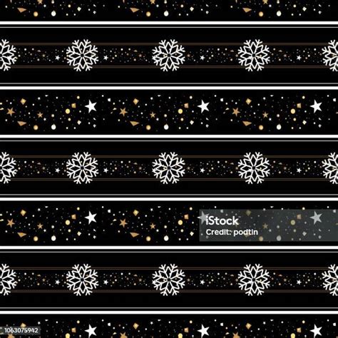 크리스마스 눈송이와 골든 색종이에 포장 래퍼 휴일 직물 및 경공업에 대 한 완벽 한 패턴입니다 벡터 이미지입니다 12월에 대한 스톡 벡터 아트 및 기타 이미지 Istock