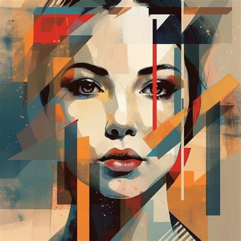 Premium Photo A Poster With A Womans Face And A Red Circle On It