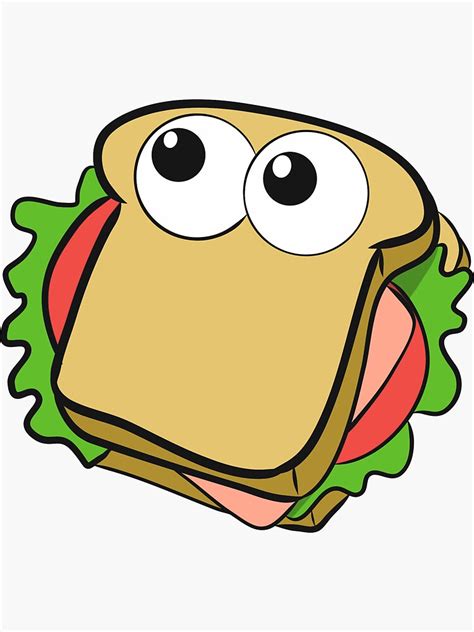 Sammy The Sandwich Sticker By Thegirlsandwich Redbubble